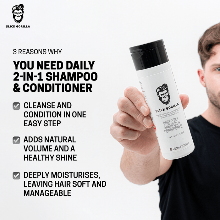 2 in 1 Shampoo & Conditioner | Shampoo Conditioner for Men | Slick Gorilla